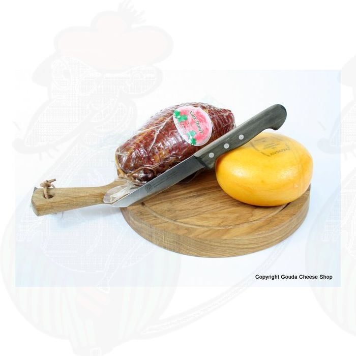 Ardennerham en Kaas geschenk op ronde kaasplank met handvat | Online ...